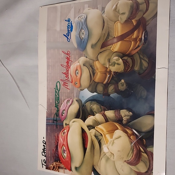 Vintage Ninja Turtle Color Photo Signed | Other | Vintage The Ninjaturtles Color Photo Signed ...